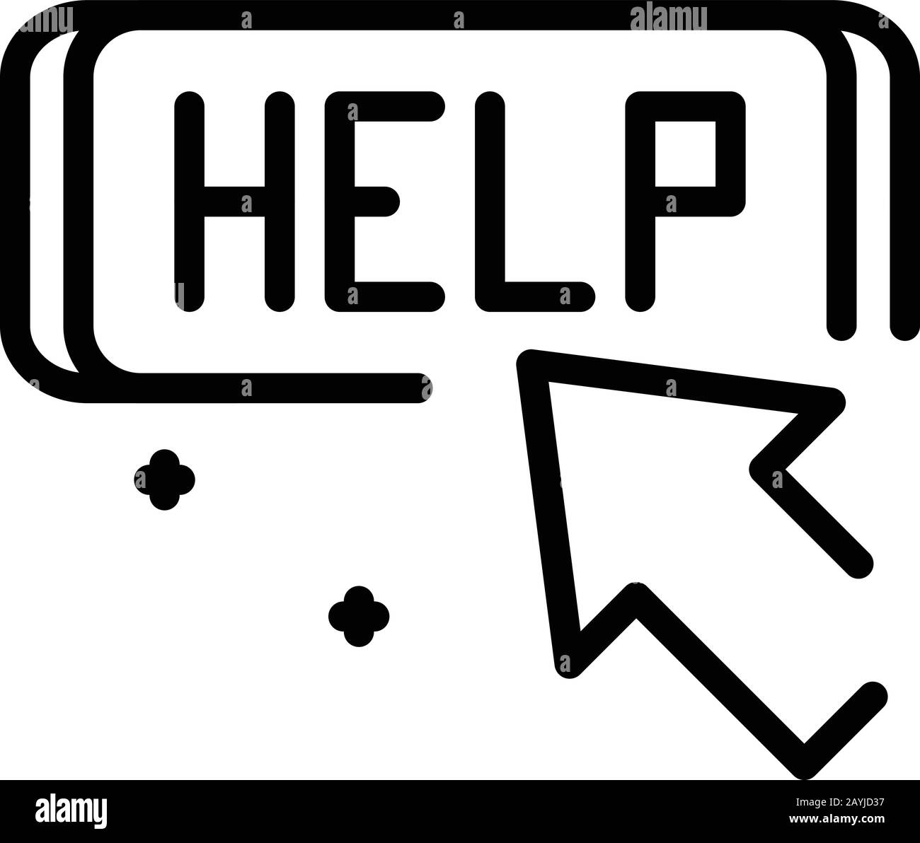 Help service center icon. Outline help service center vector icon for ...