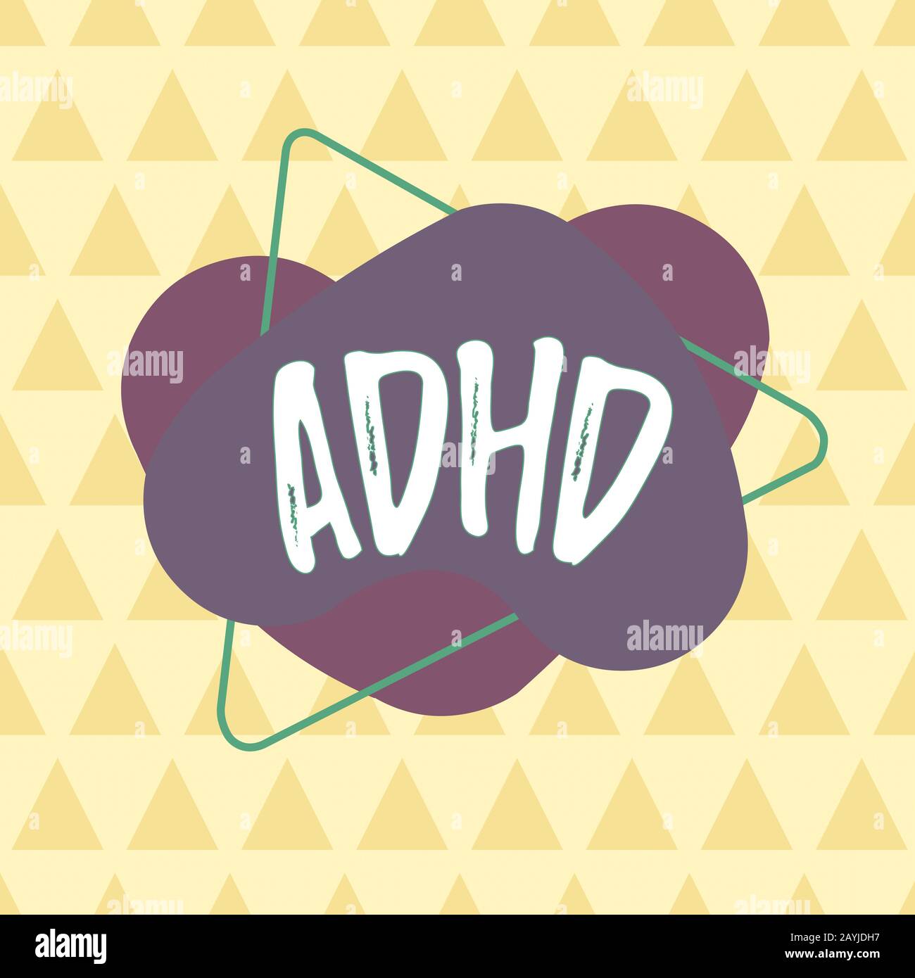 Writing note showing Adhd. Business concept for Mental health disorder ...
