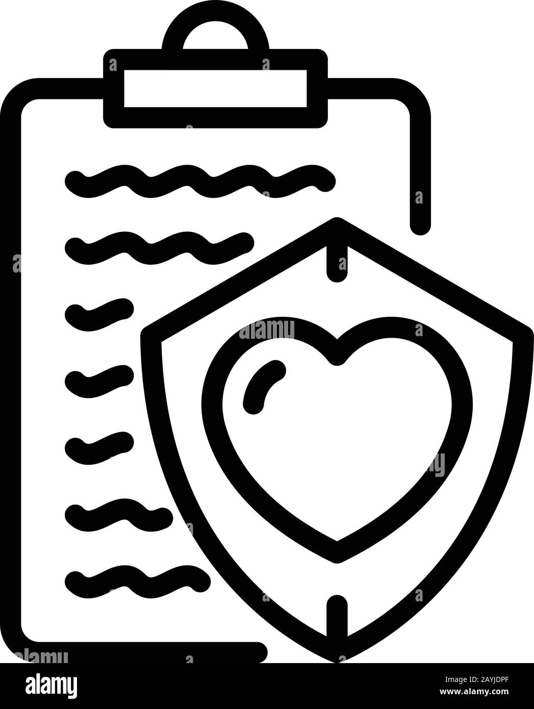 Medical health card icon. Outline medical health card vector icon for ...