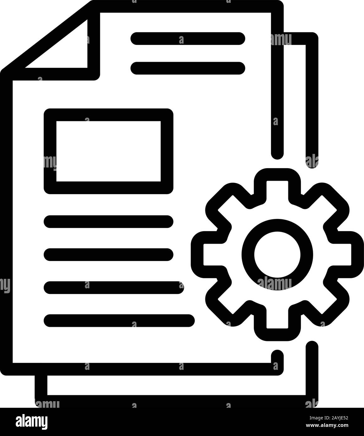 Job paper icon. Outline job paper vector icon for web design isolated ...