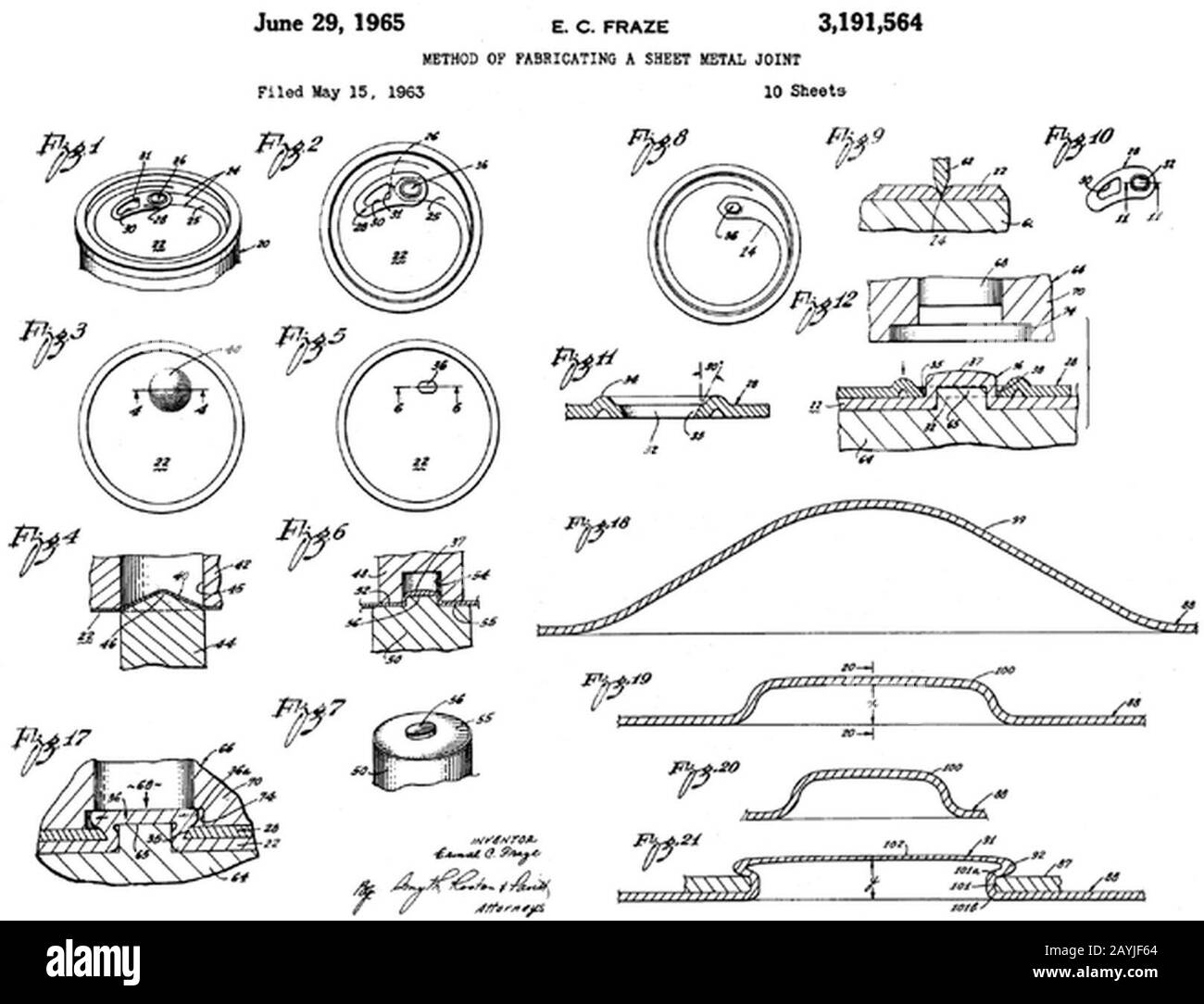 Fraze first patent Stock Photo - Alamy
