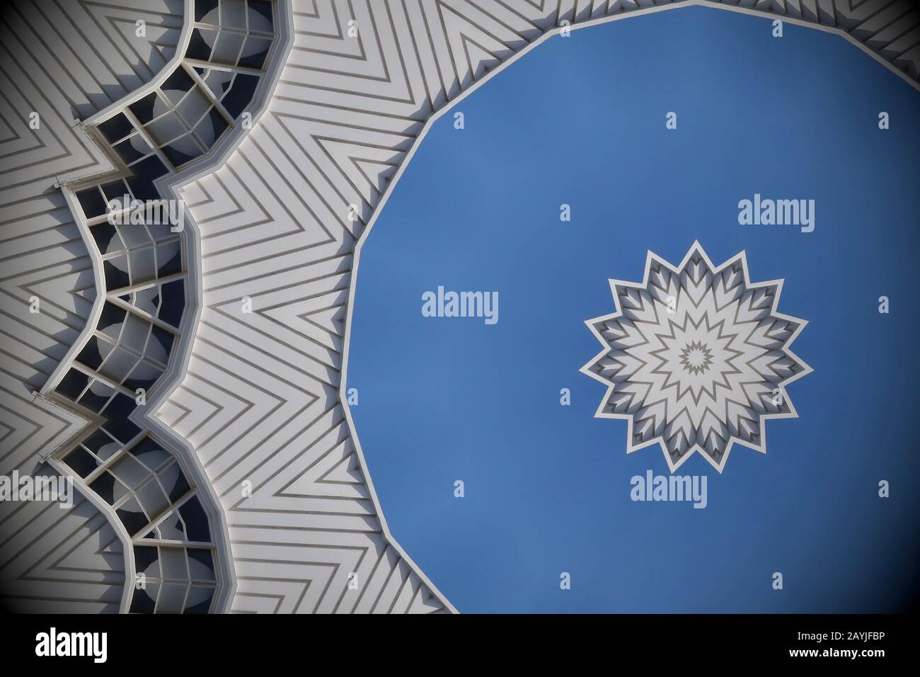 Woodbridge, Suffolk, UK - February 2020: Abstract kaleidoscope art ...