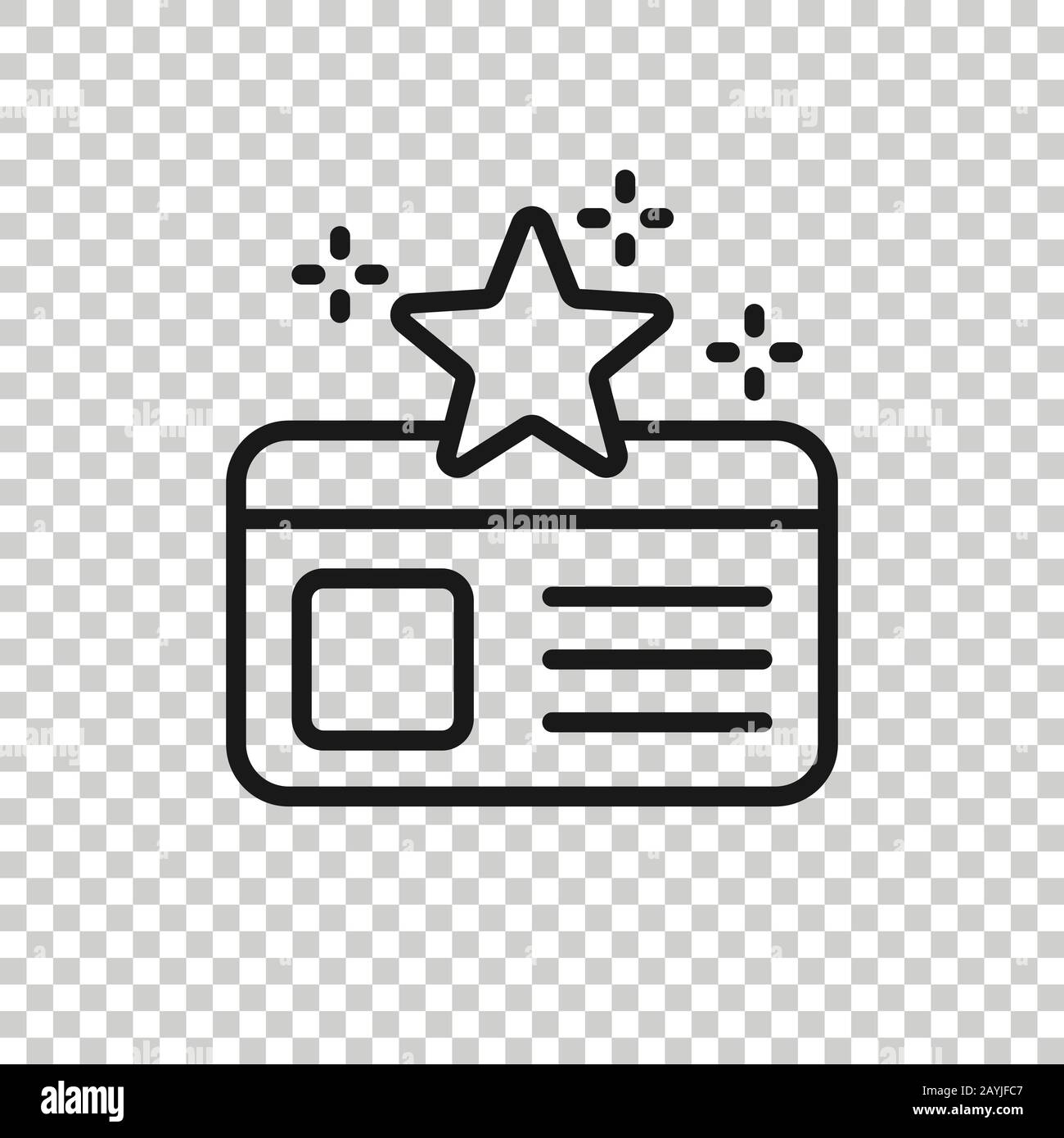 Loyalty card icon in flat style. Reward vector illustration on white ...