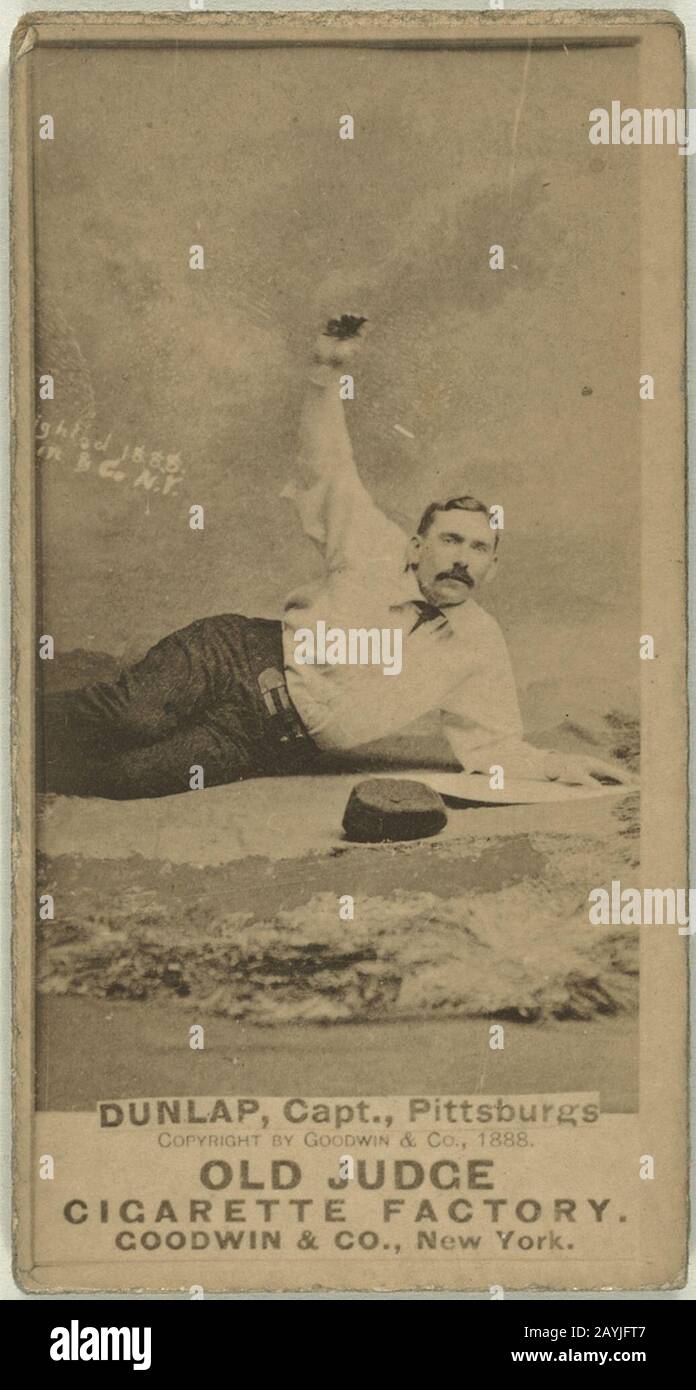 Fred Dunlap, Pittsburgh Alleghenys, baseball card portrait Stock Photo ...