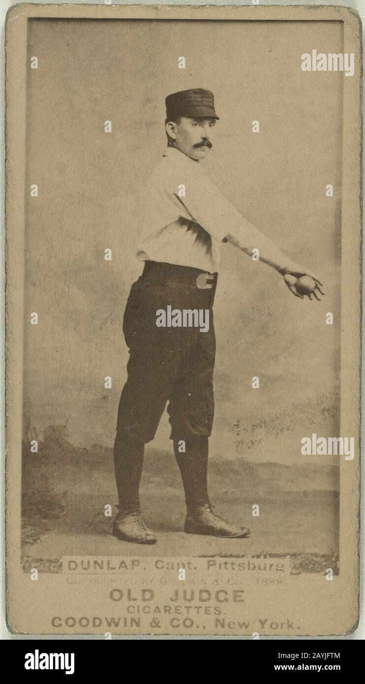 Fred Dunlap, Pittsburgh Alleghenys, baseball card portrait Stock Photo ...