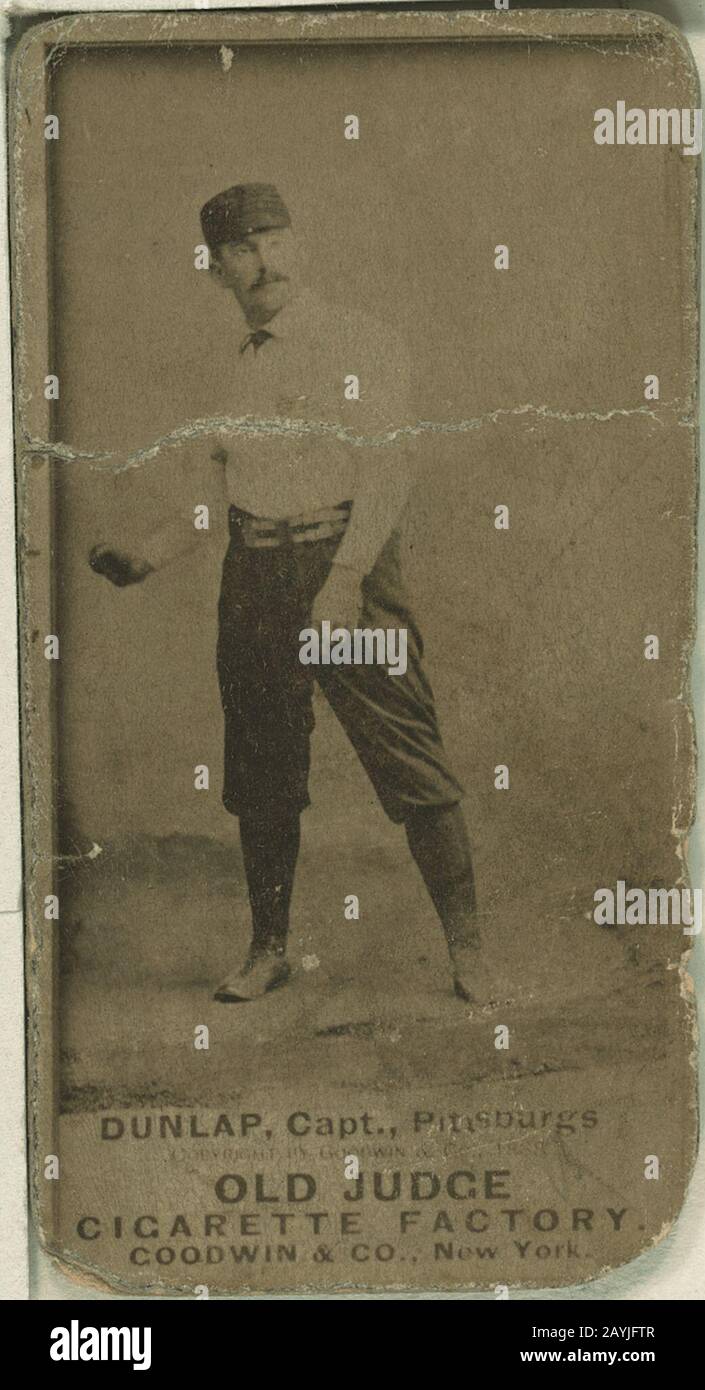 Fred Dunlap, Pittsburgh Alleghenys, baseball card portrait Stock Photo ...