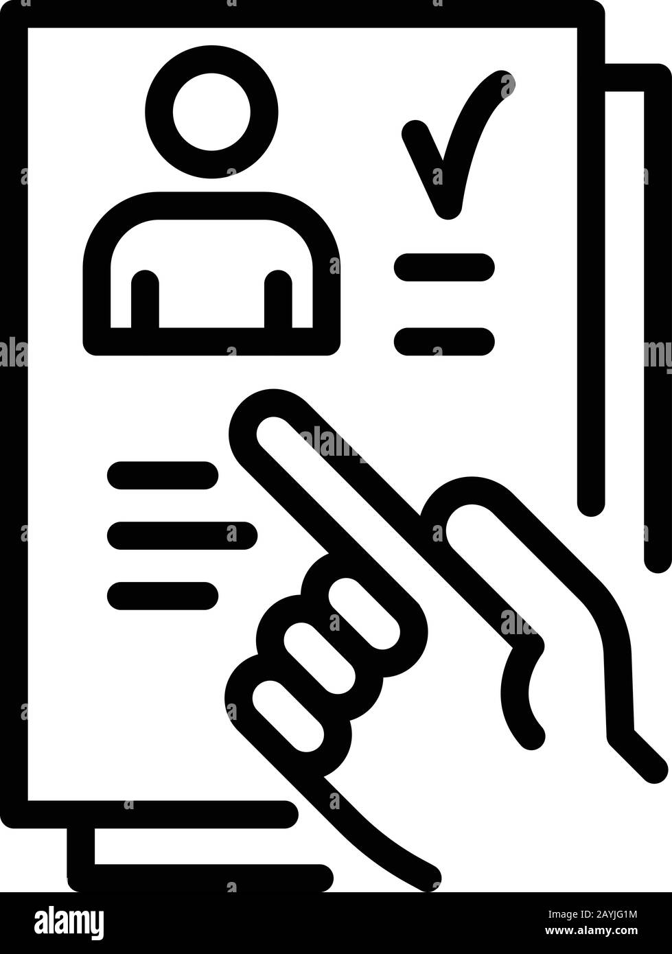 Internship paper icon. Outline internship paper vector icon for web ...