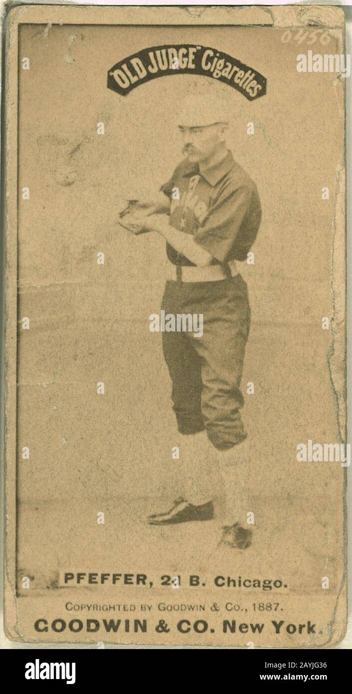 Fred Pfeffer, Chicago White Stockings, baseball card portrait Stock ...