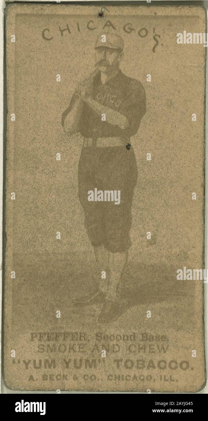 Fred Pfeffer, Chicago White Stockings, baseball card portrait Stock ...