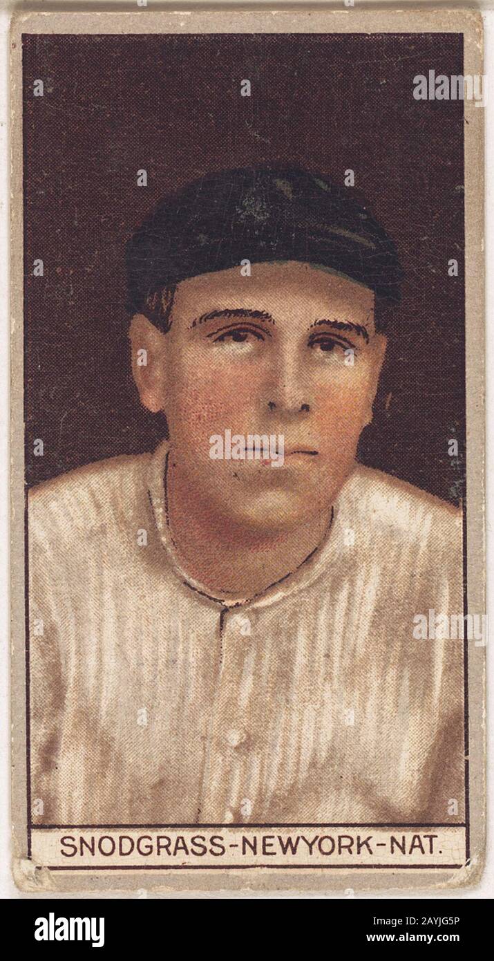 Fred Snodgrass, New York Giants, baseball card portrait Stock Photo - Alamy