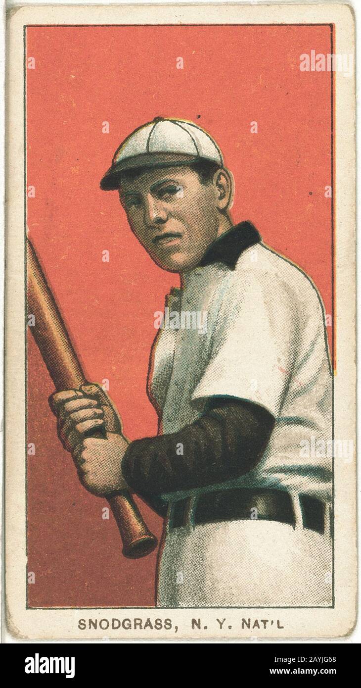 Fred Snodgrass, New York Giants, baseball card portrait Stock Photo - Alamy