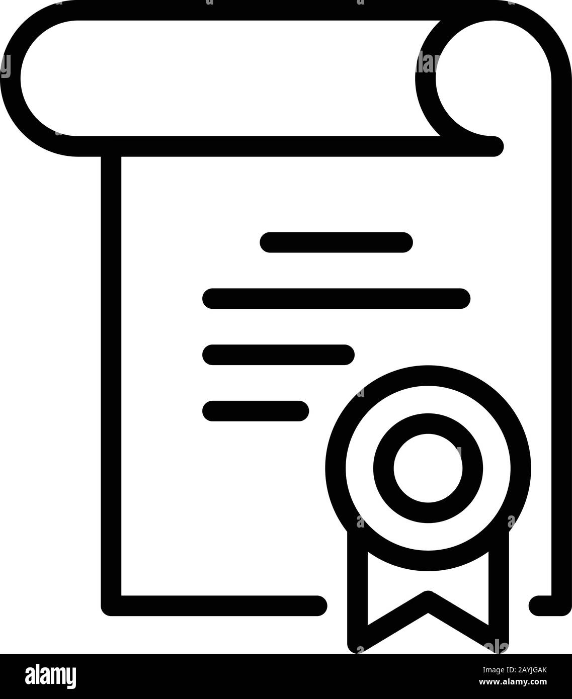 Internship diploma icon. Outline internship diploma vector icon for web ...