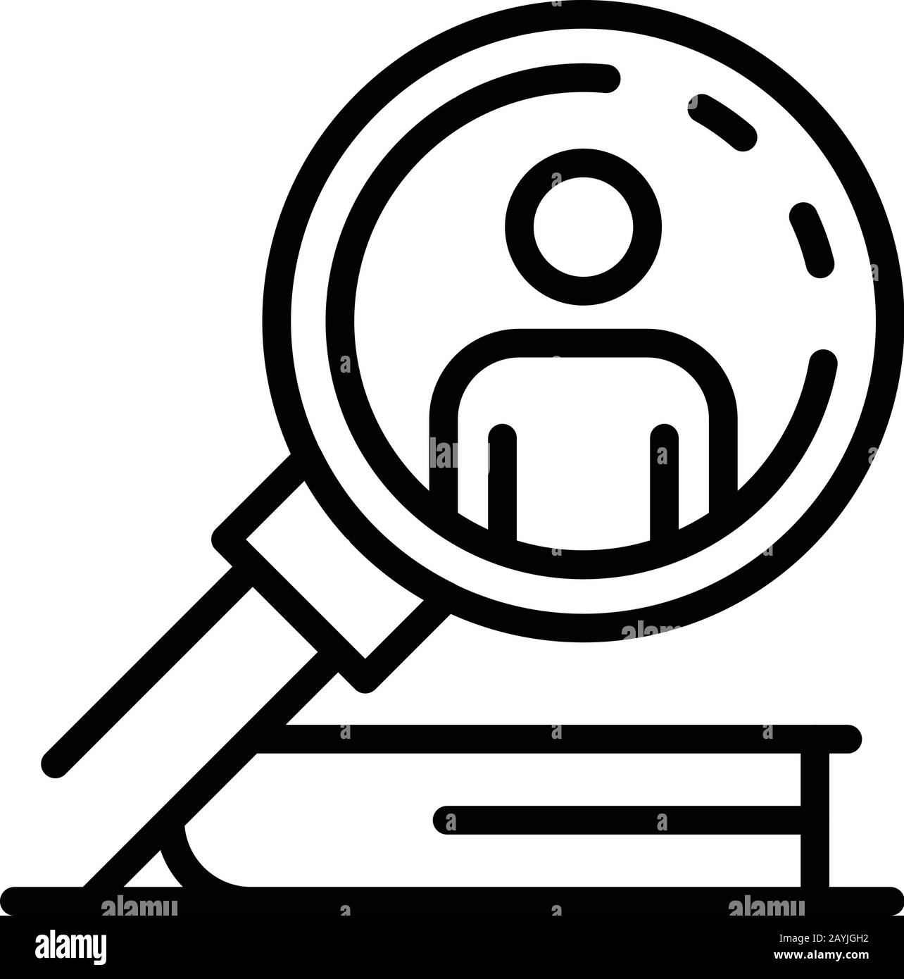 Person search icon. Outline person search vector icon for web design ...