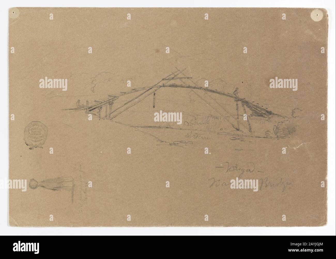 Frederic Edwin Church - Bamboo Bridge at Buga, Colombia and Girl ...