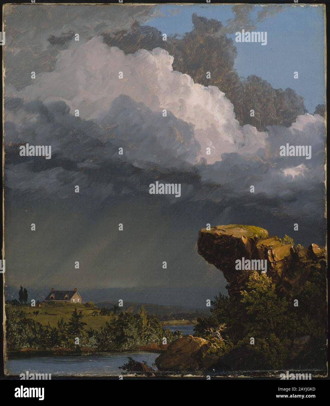 Frederic Edwin Church - A Passing Storm Stock Photo - Alamy
