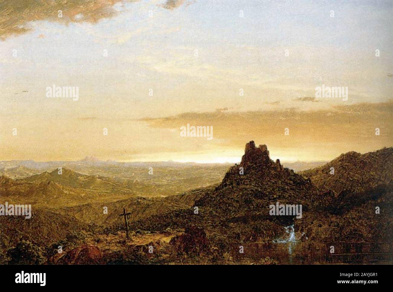 Frederic Edwin Church - Cross in the Wilderness Stock Photo - Alamy