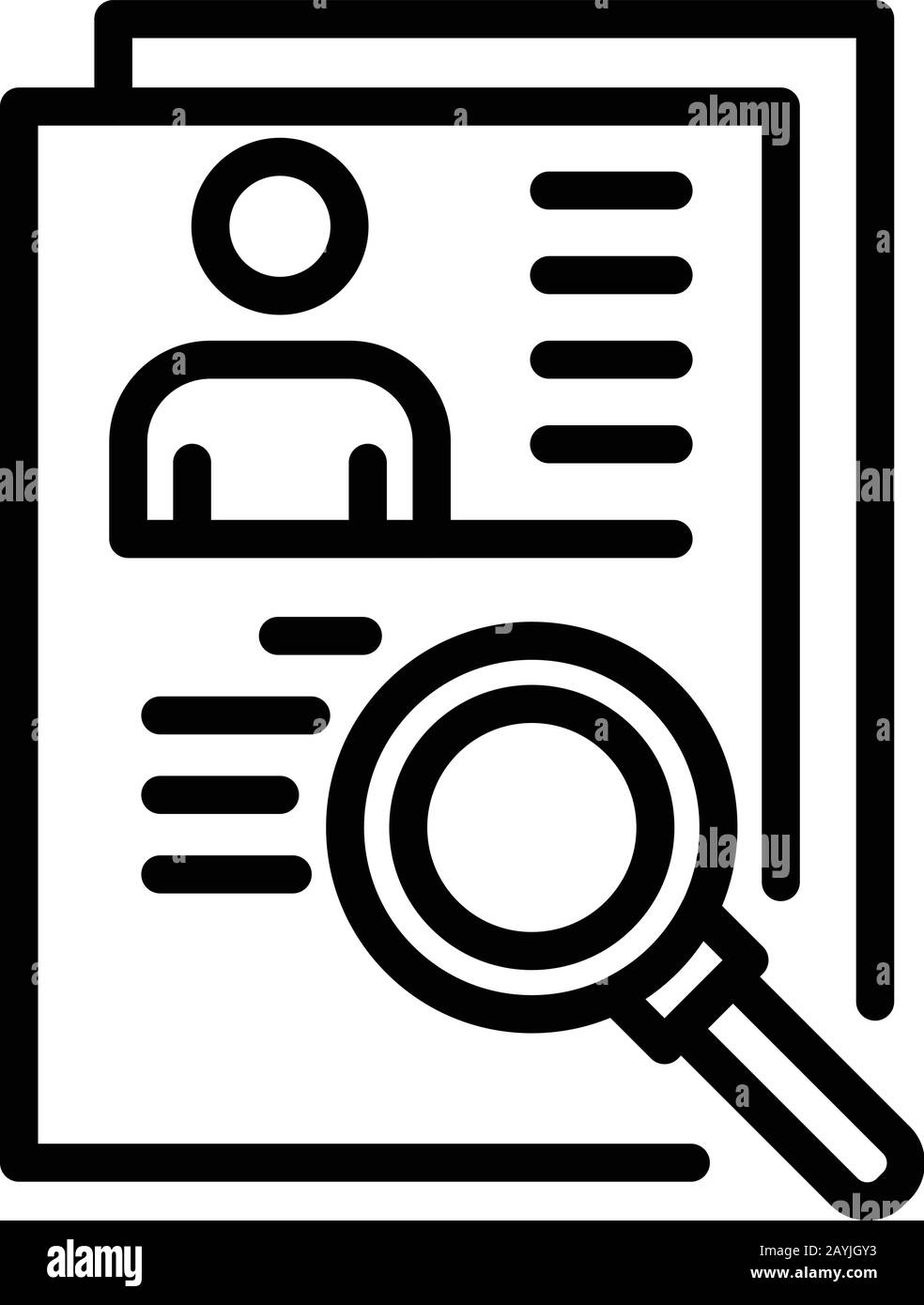 Interview paper icon. Outline interview paper vector icon for web ...