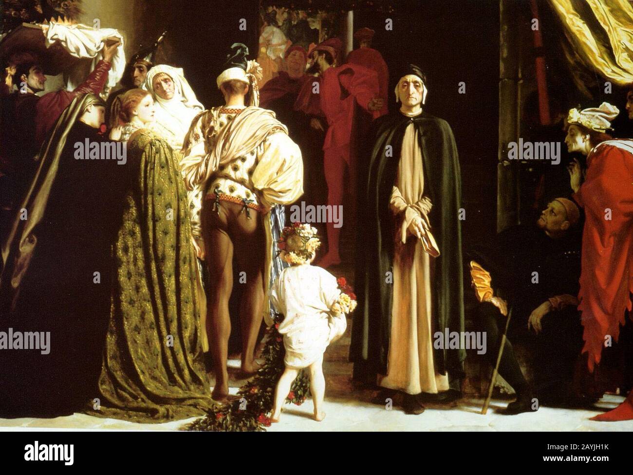 Frederic Leighton - Dante in Exile Stock Photo - Alamy