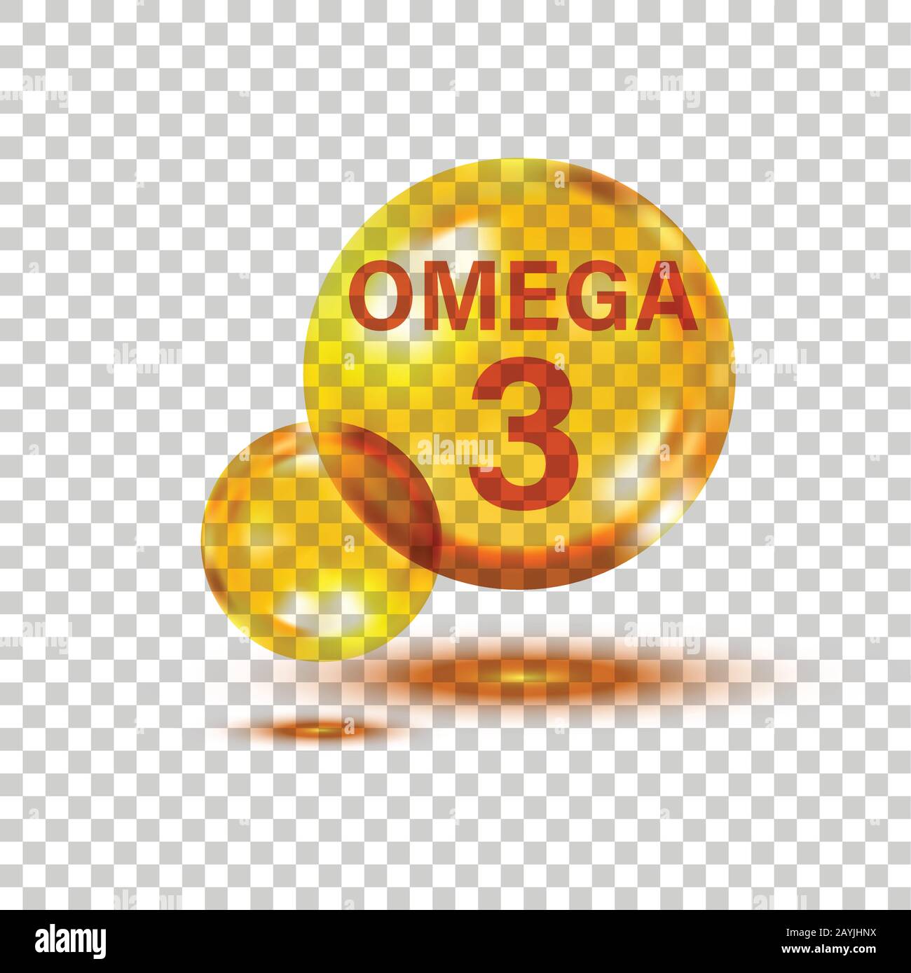 Omega 3 icon in flat style. Pill capcule vector illustration on white ...