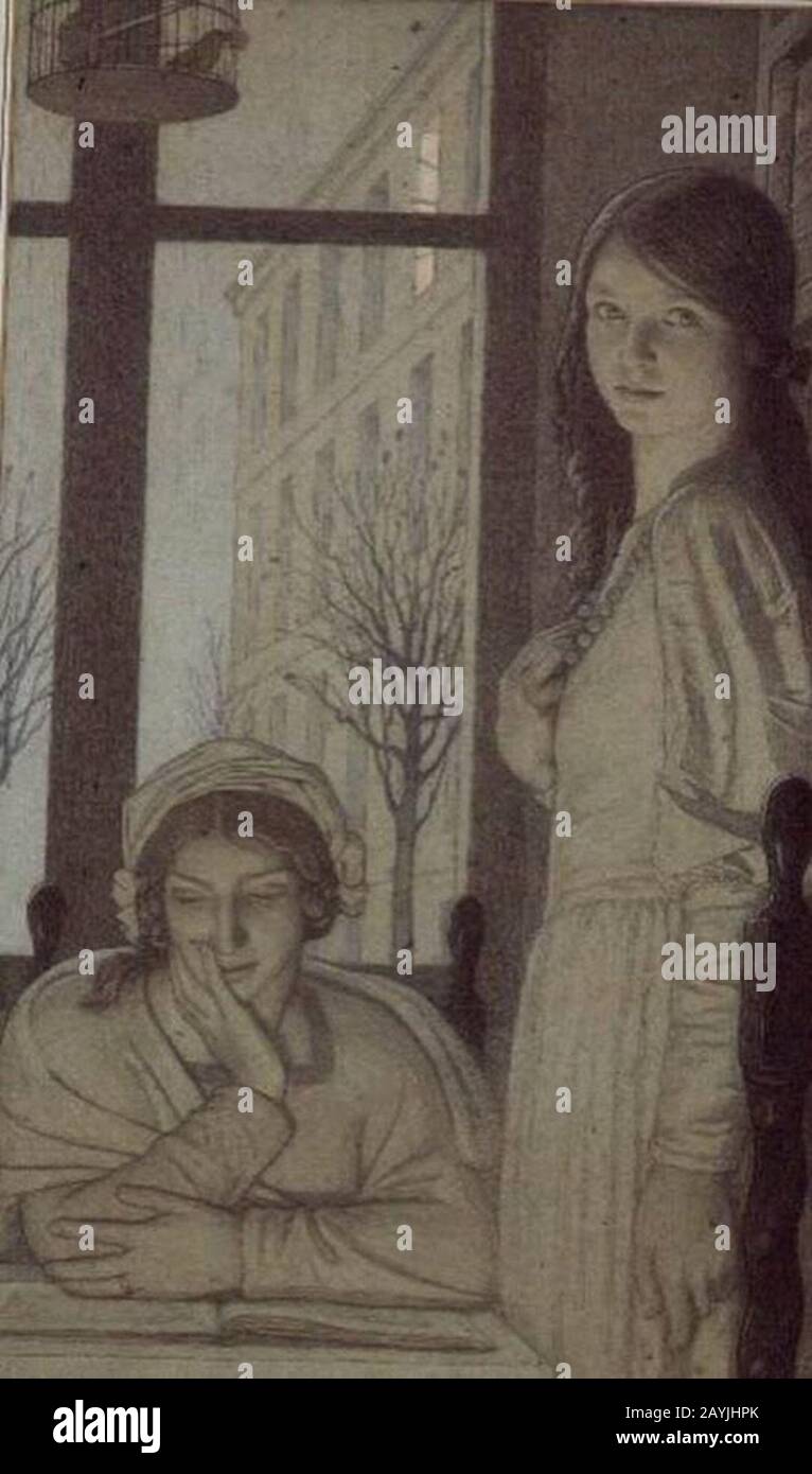 Frederick Cayley Robinson Interior Evening 1915 Stock Photo - Alamy