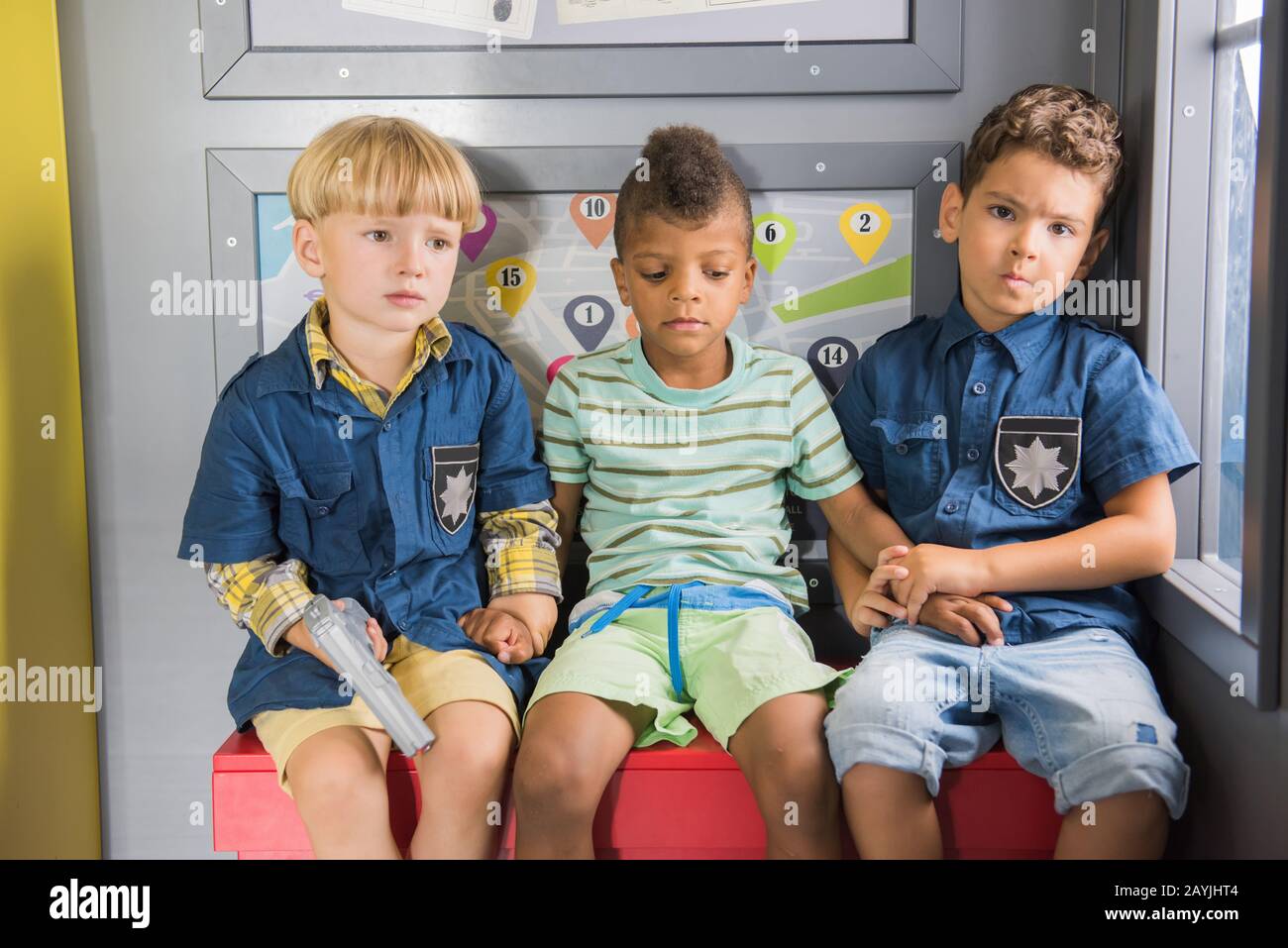 Police boys on duty Stock Photo - Alamy