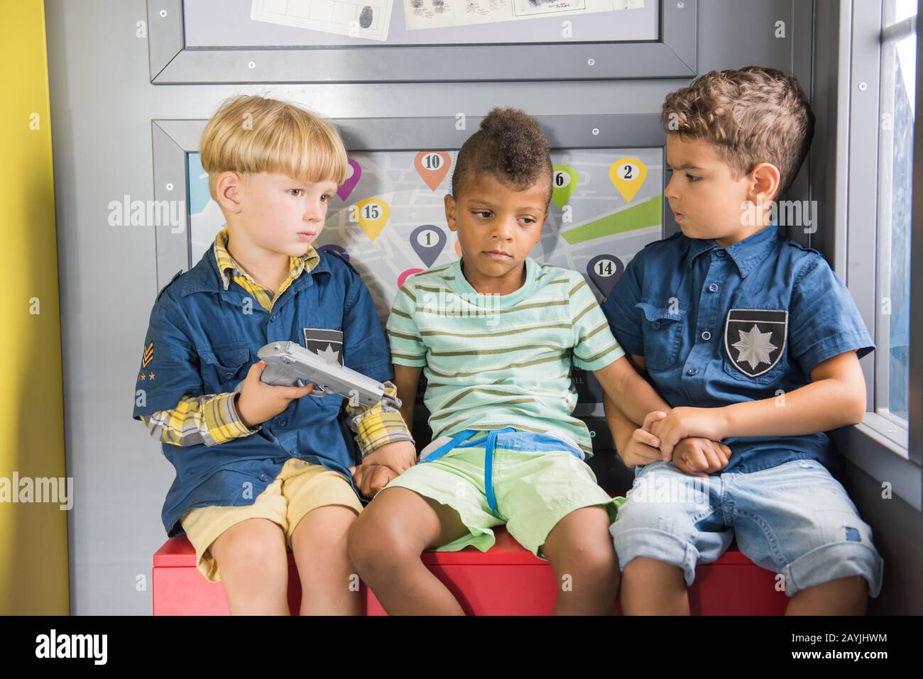 Police boys on duty Stock Photo - Alamy