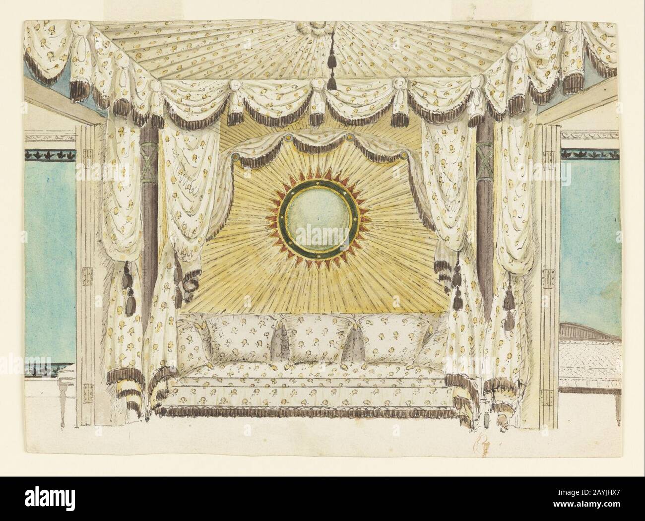Frederick Crace - Design for Bed with Tented Alcove, probably for the ...