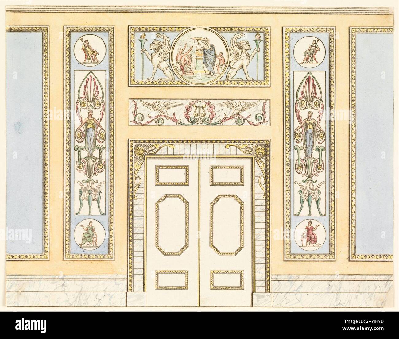 Frederick Crace - Side Wall with Doorway Stock Photo - Alamy
