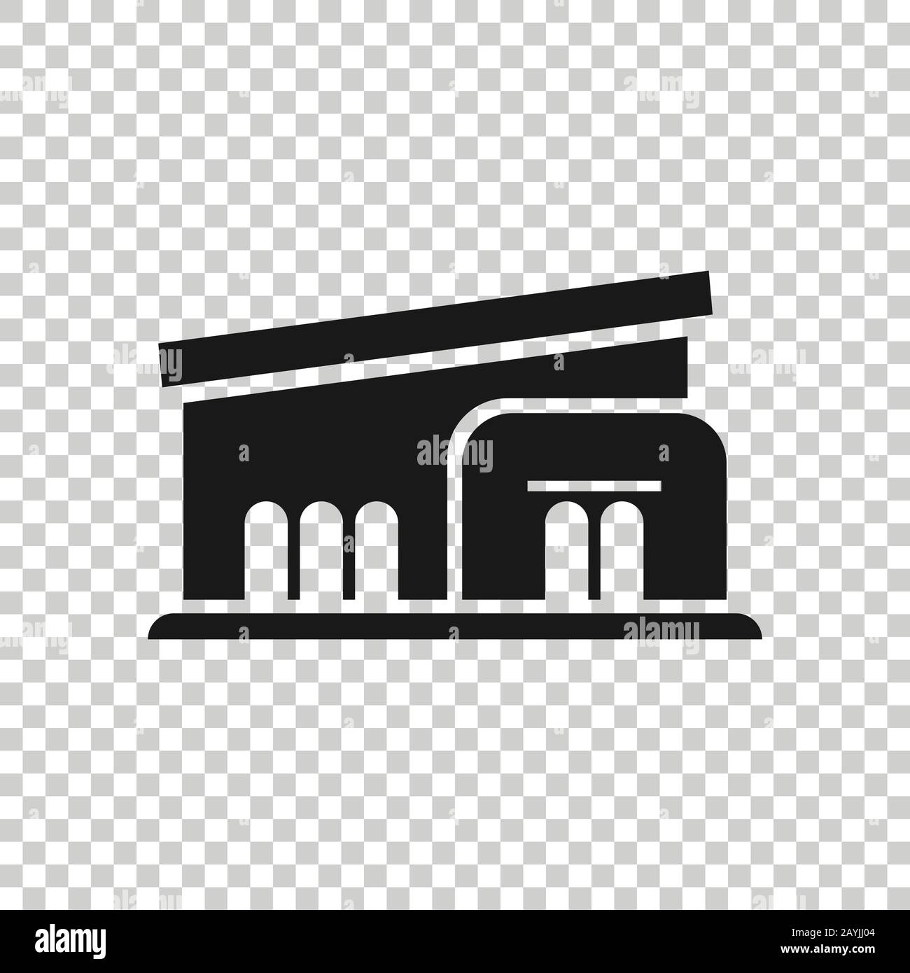Mall icon in flat style. Store vector illustration on white isolated ...