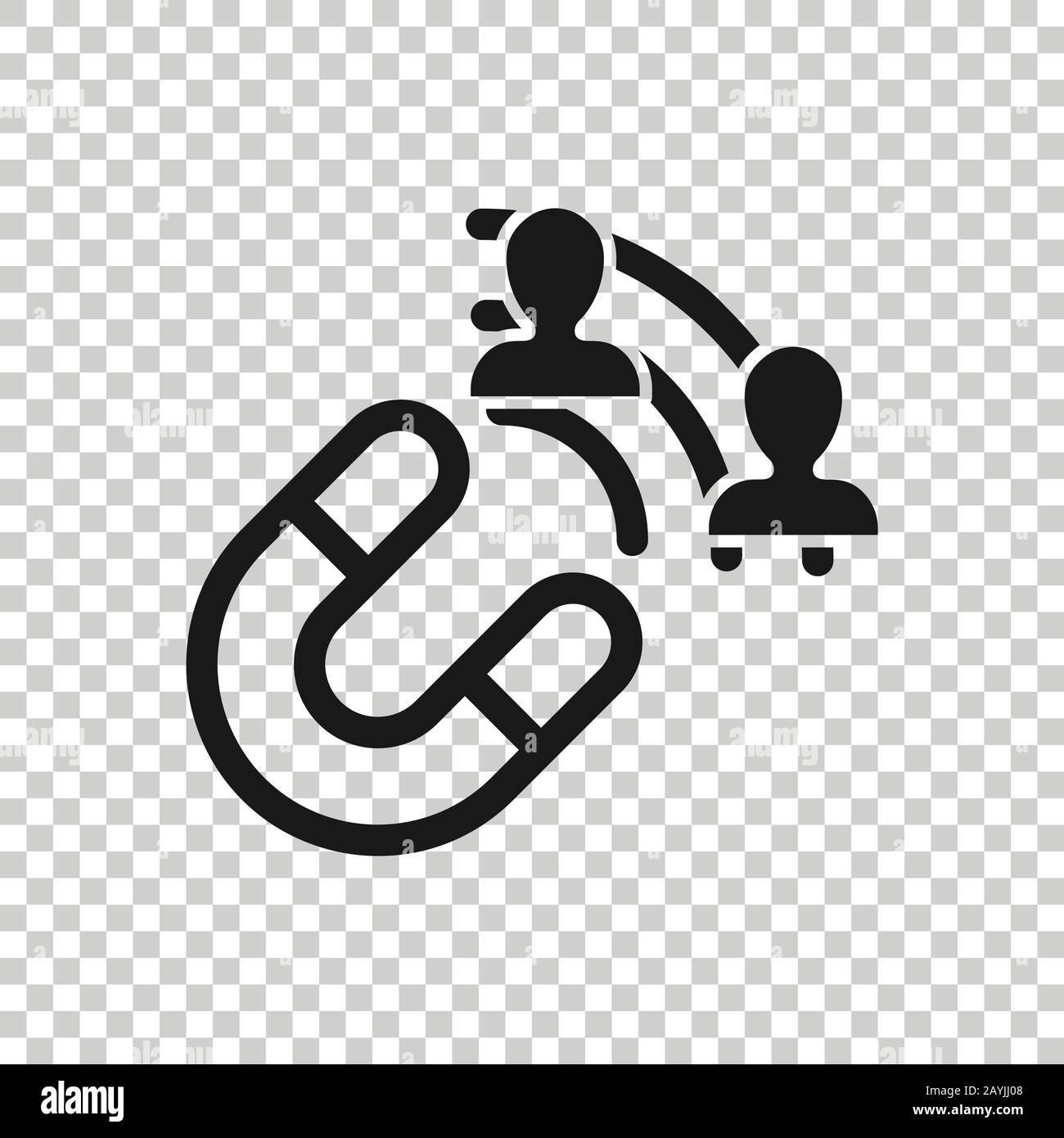 Lead conversion icon in flat style. Attract vector illustration on white isolated background ...