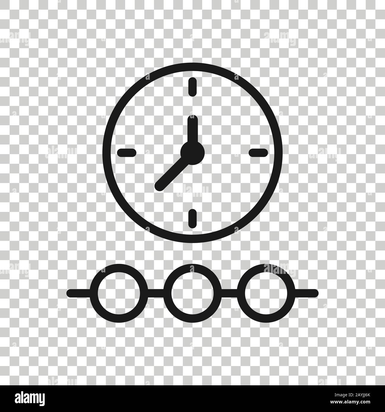 Timeline icon in flat style. Progress vector illustration on white ...
