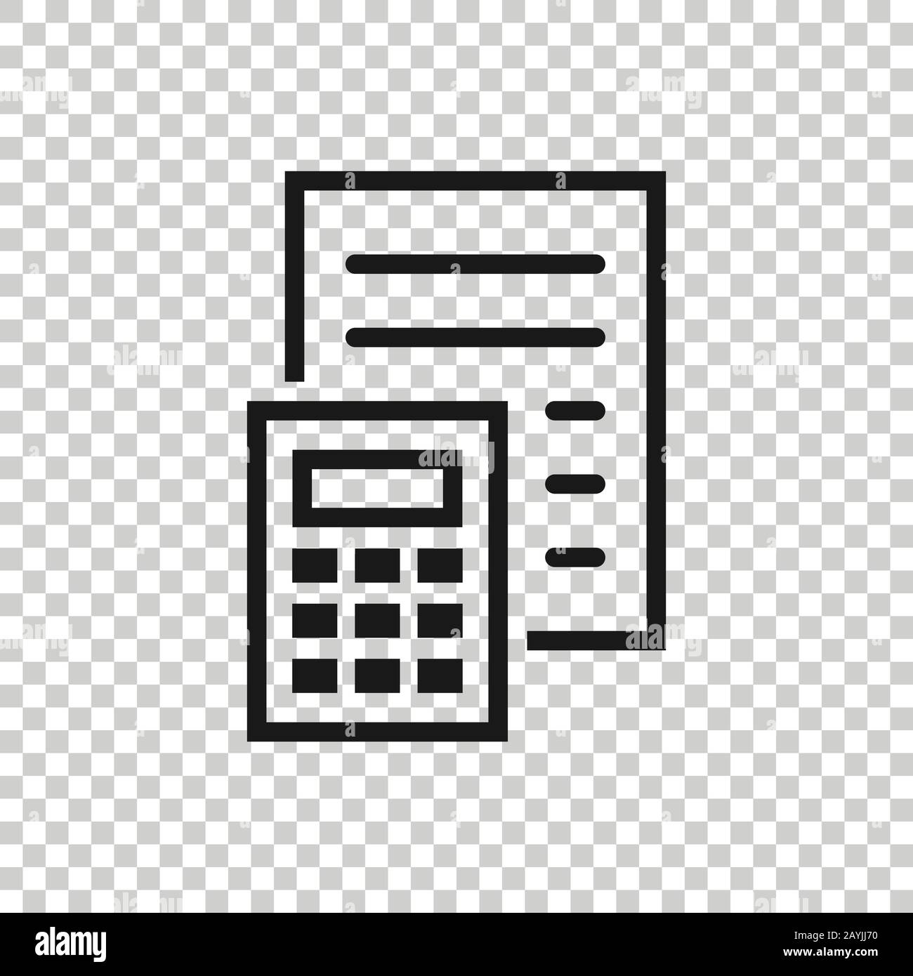 Tax payment icon in flat style. Budget invoice vector illustration on ...