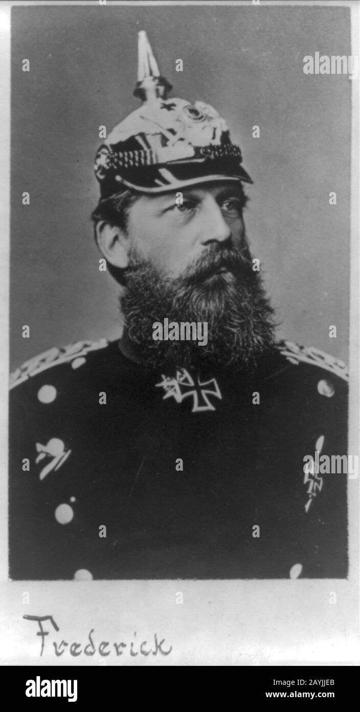 Frederick III of Prussia, 1831-1888, bust portrait, in uniform ...