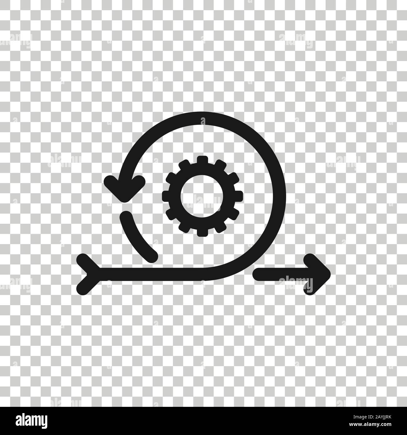 Agile Icon In Flat Style Flexible Vector Illustration On White Isolated Background Arrow Cycle