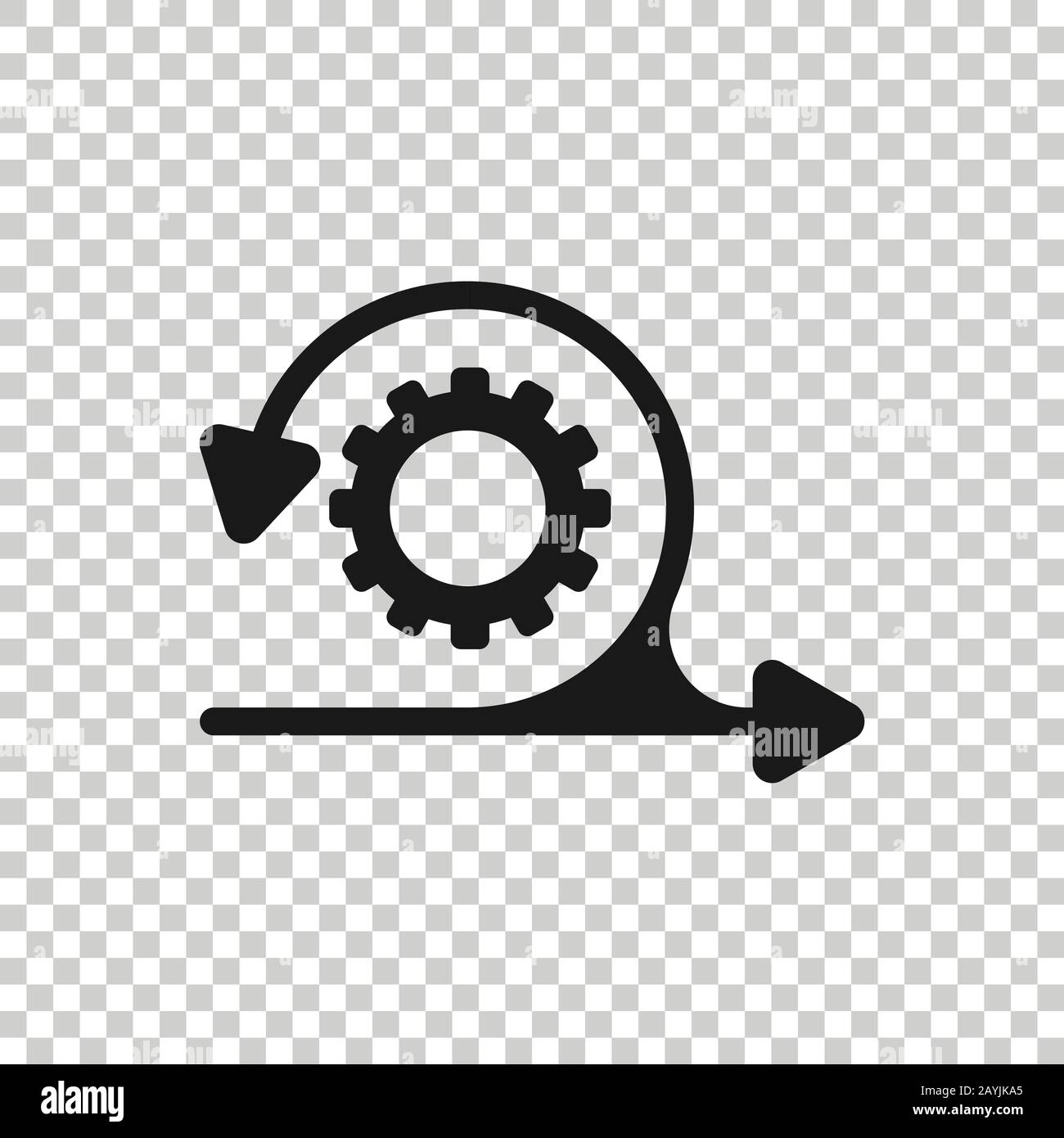 Agile Icon In Flat Style Flexible Vector Illustration On White Isolated Background Arrow Cycle
