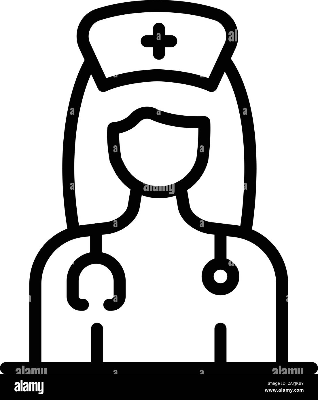 Private clinic woman doctor icon. Outline private clinic woman doctor ...