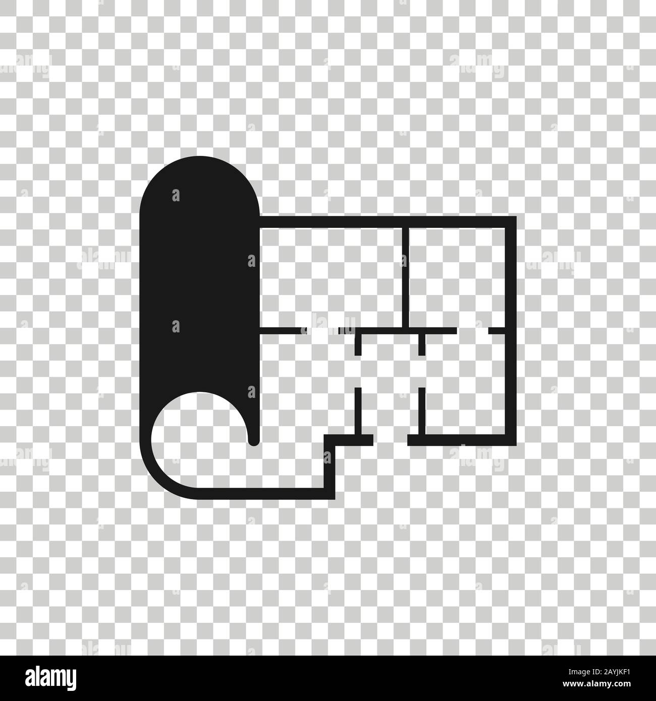 Room plan icon in Black and White Stock Photos & Images - Alamy
