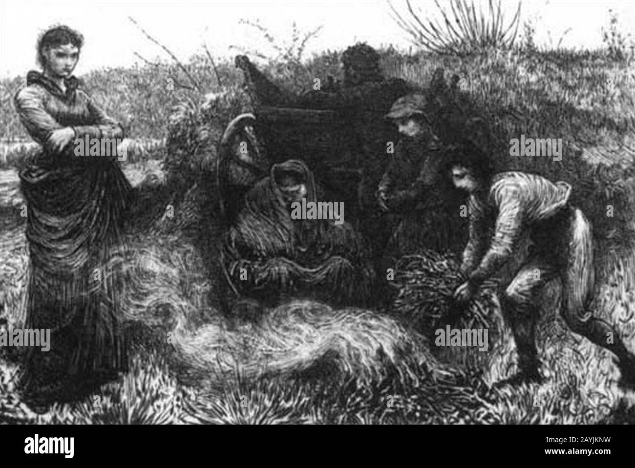 Frederick Walker The Vagrants Stock Photo - Alamy