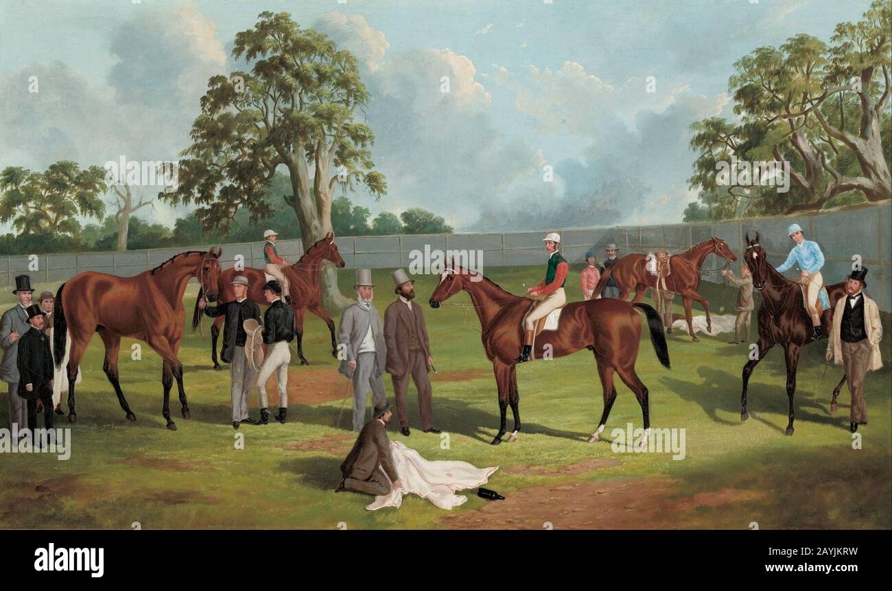 Frederick Woodhouse - Group in the Dowling Forest Racecourse enclosure ...