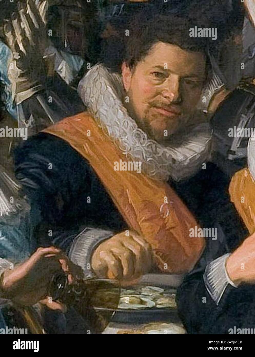 Frederik Coning - detail of The Banquet of the Officers of the St ...