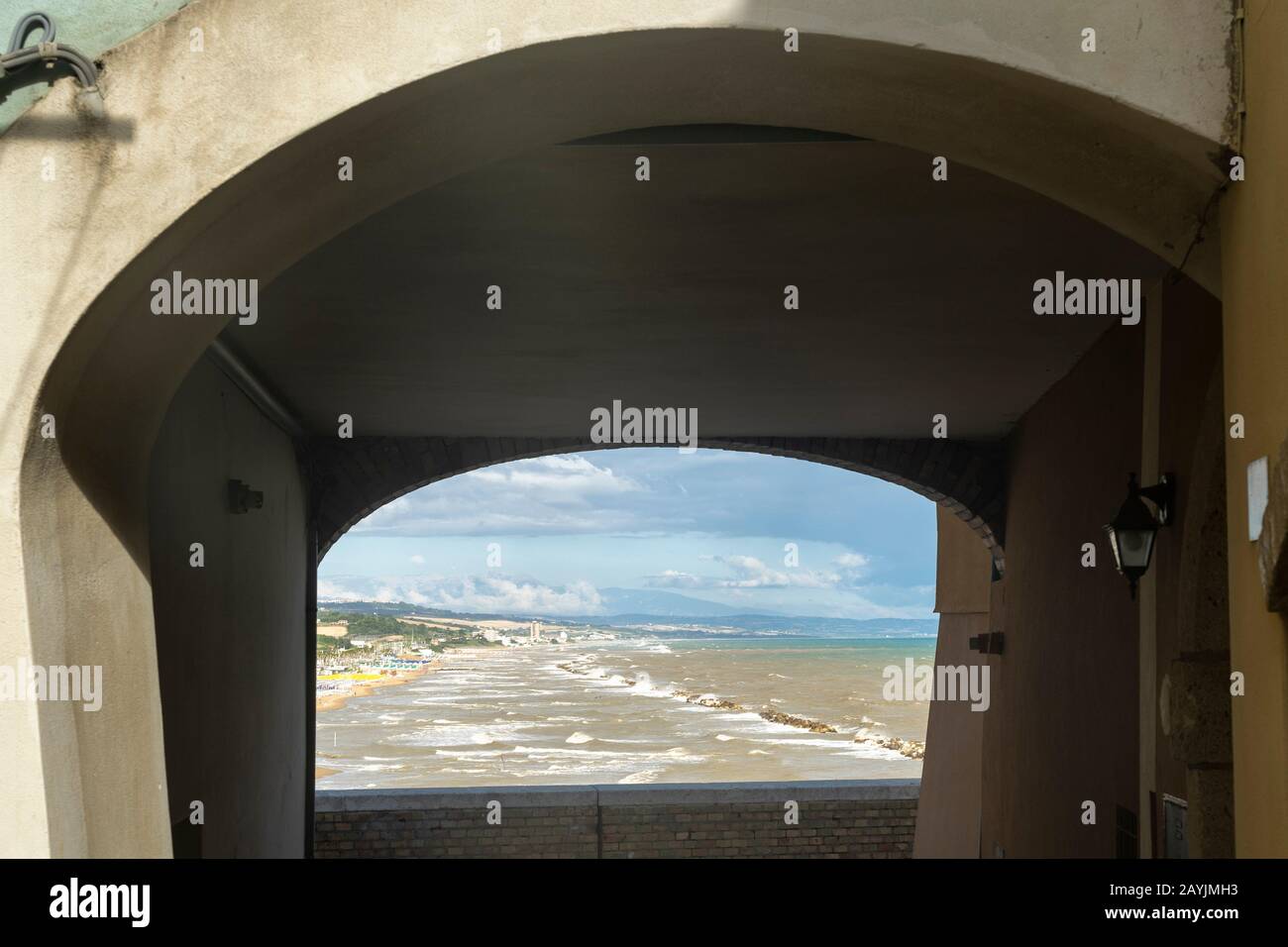 Termoli, Campobasso, Molise, Italy, and its beach at summer Stock Photo ...