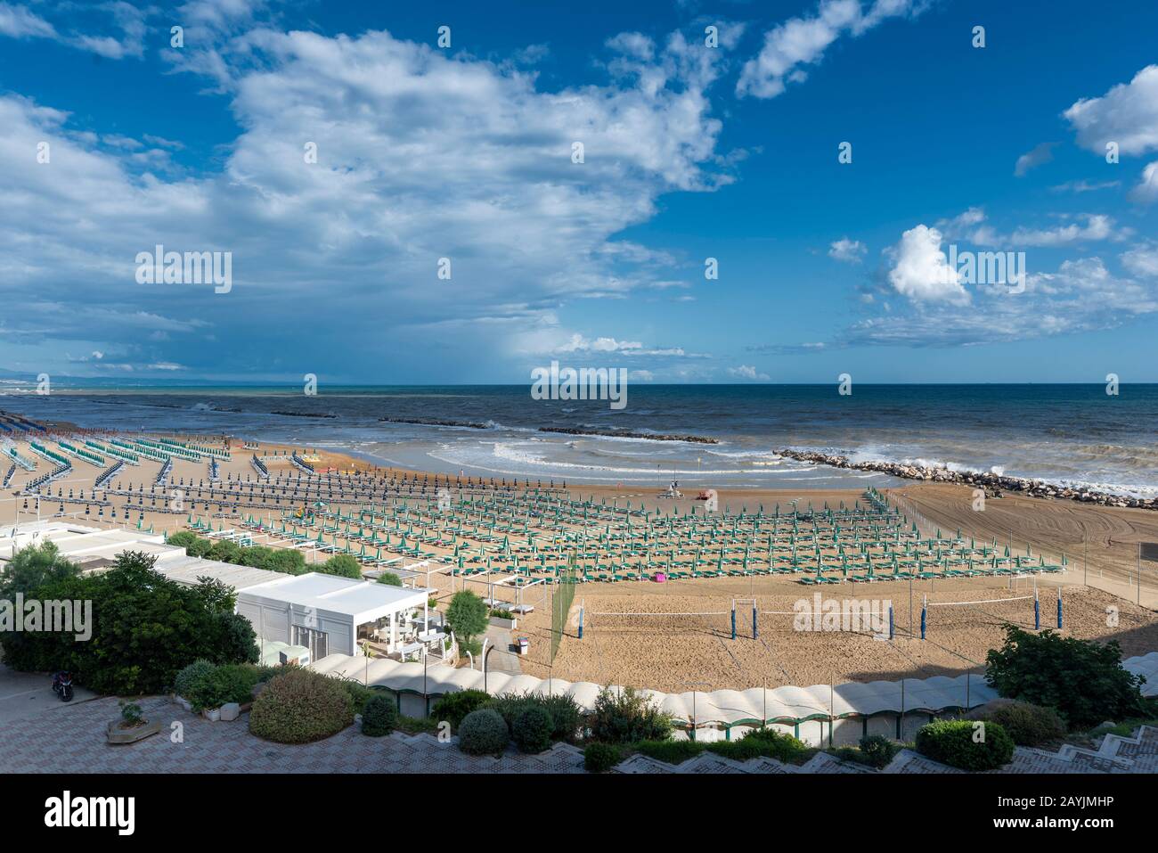 Termoli, Campobasso, Molise, Italy, and its beach at summer Stock Photo ...