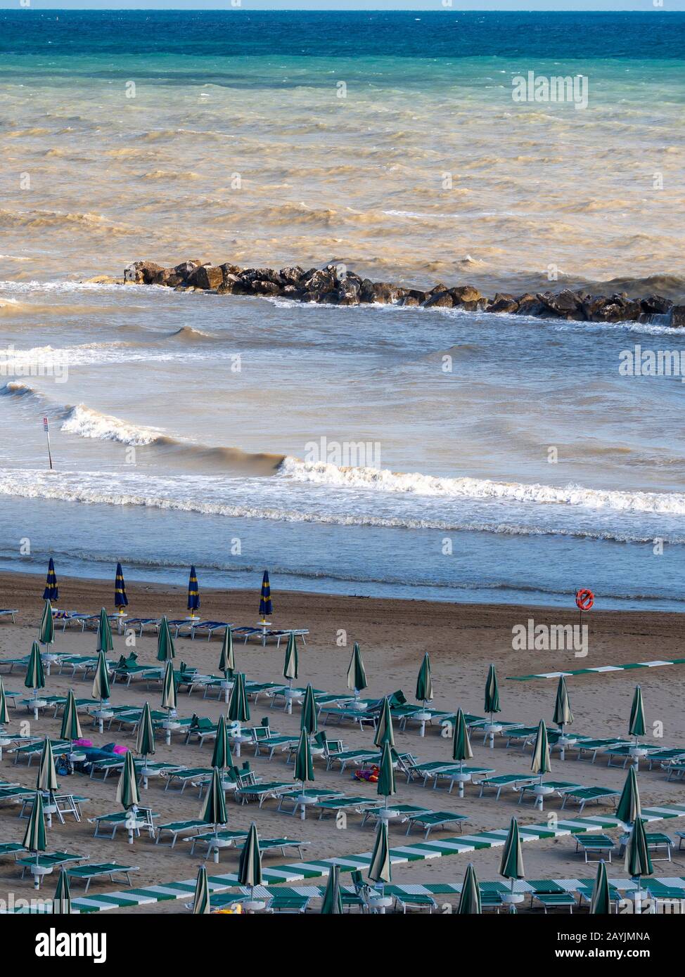 Termoli, Campobasso, Molise, Italy, and its beach at summer Stock Photo ...