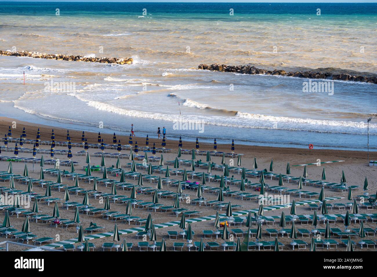 Termoli, Campobasso, Molise, Italy, and its beach at summer Stock Photo ...