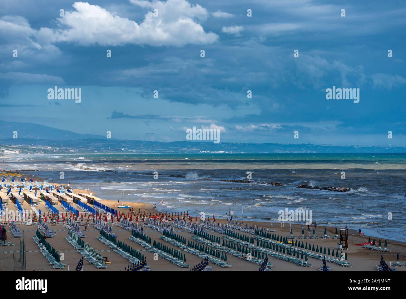 Termoli, Campobasso, Molise, Italy, and its beach at summer Stock Photo ...