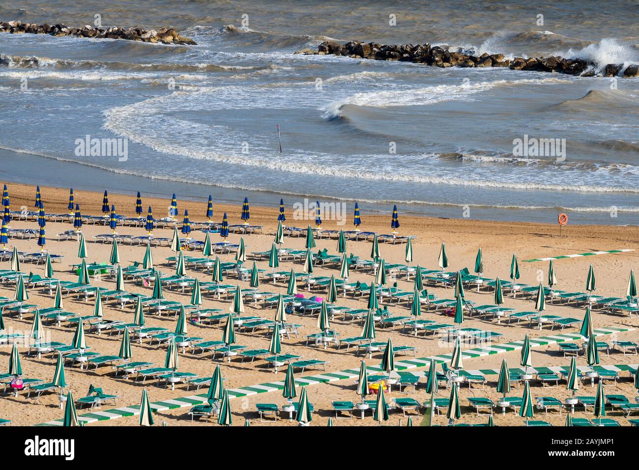 Termoli, Campobasso, Molise, Italy, and its beach at summer Stock Photo ...