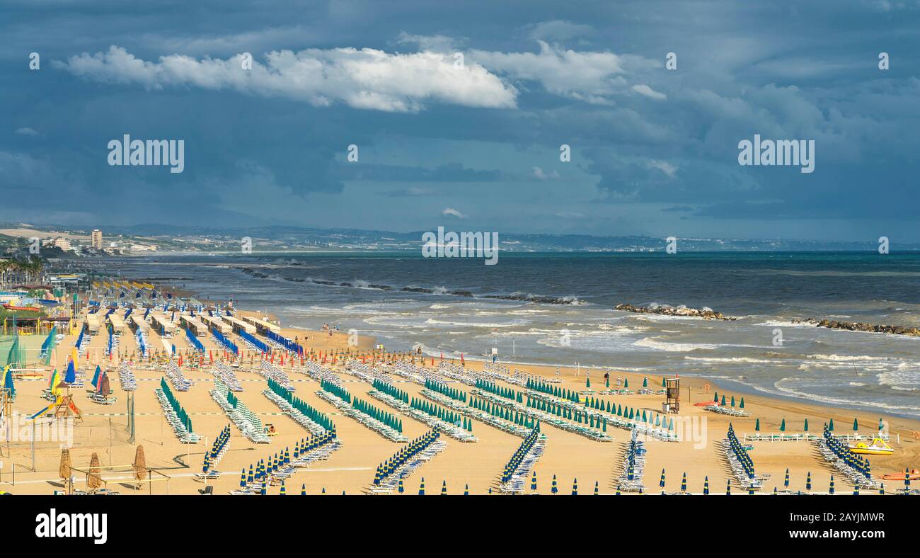 Termoli, Campobasso, Molise, Italy, and its beach at summer Stock Photo ...