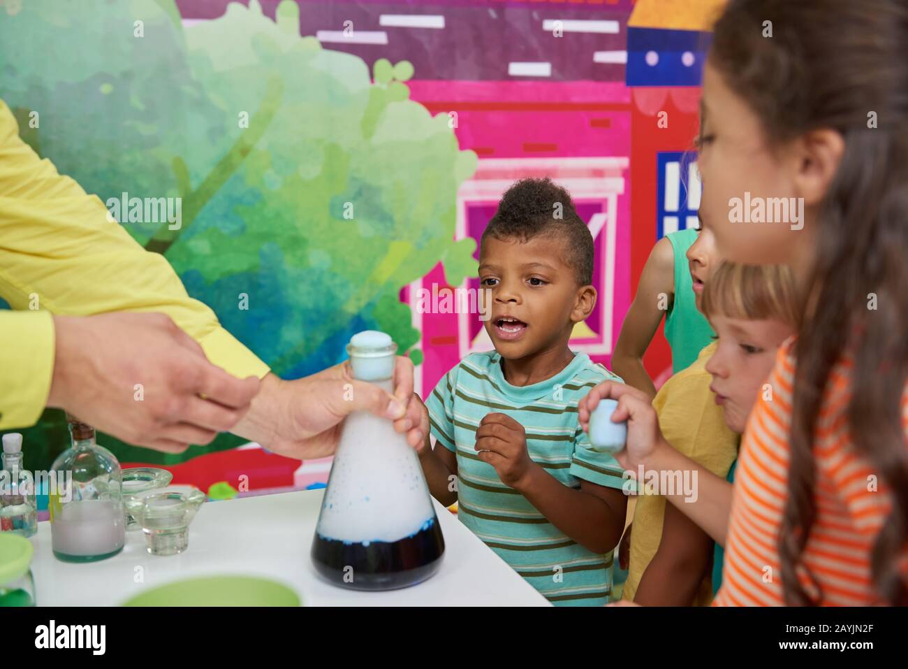 Child excited science experiment hi-res stock photography and images ...