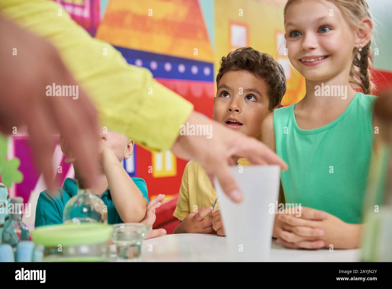 Fun chemistry laboratory for children Stock Photo - Alamy