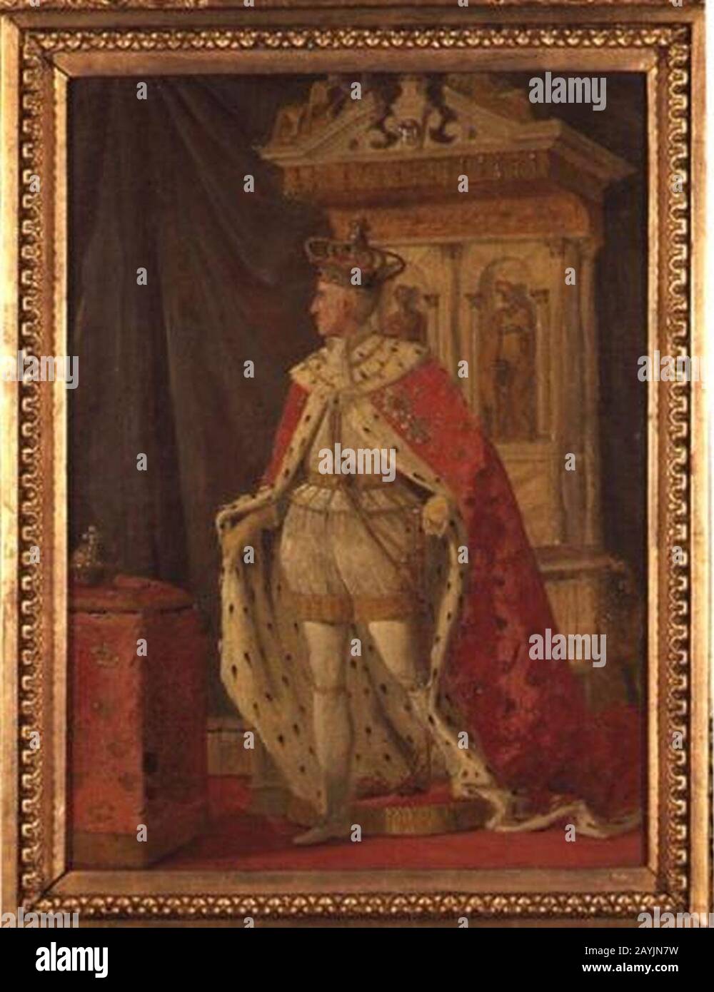 Frederik vi in coronationrobes1830 Stock Photo - Alamy